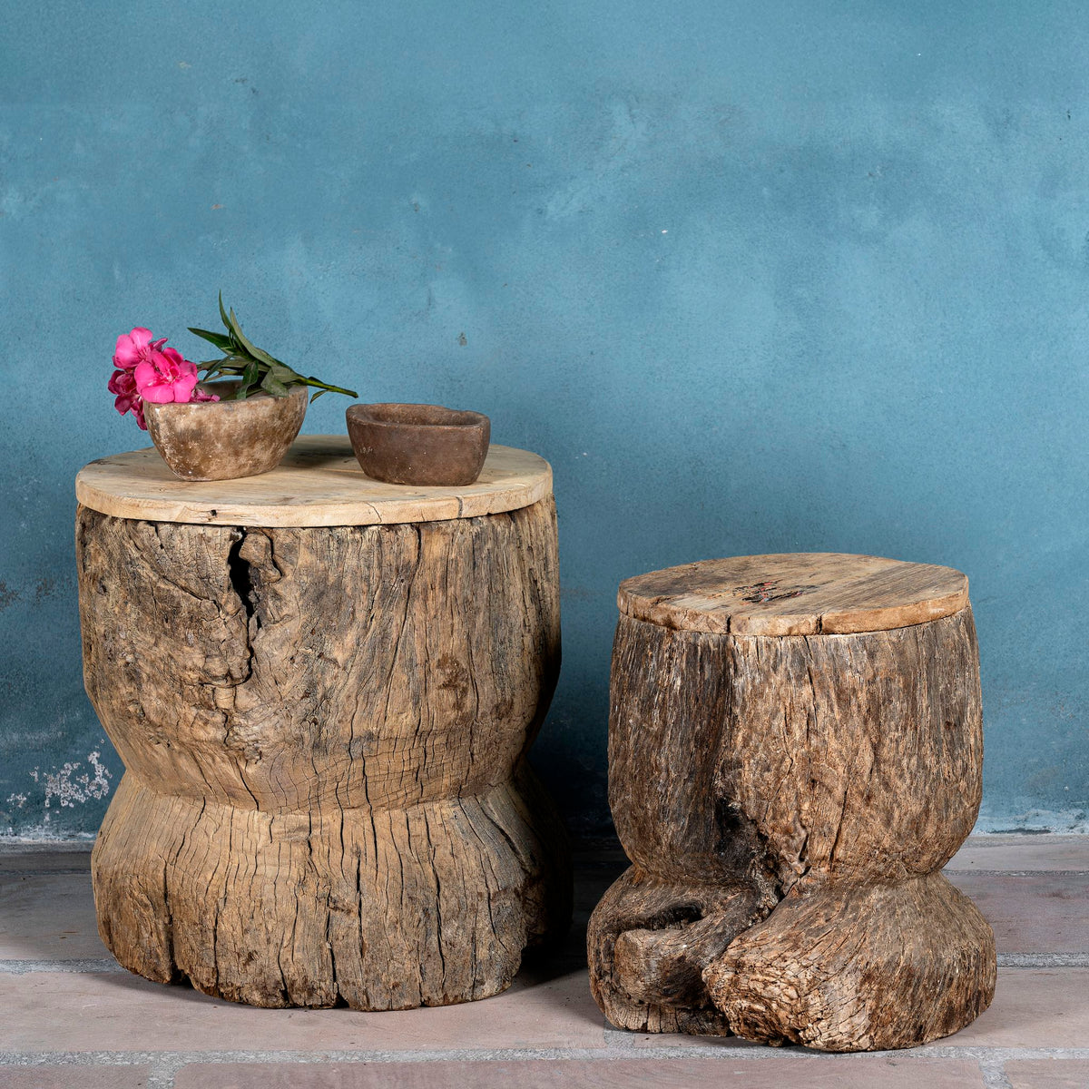 Ilaa - Rustic Minimalistic Reclaimed Wood Side Table – Om Home & Garden
